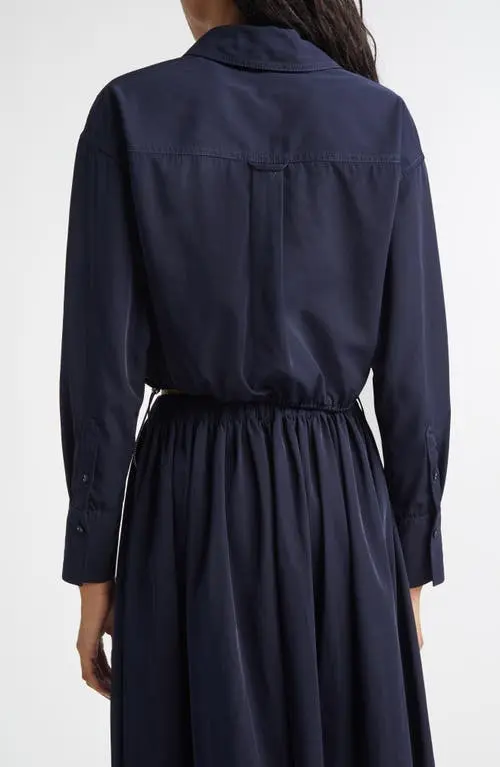 Veronica Beard Wilfred Crop Shirt - Navy