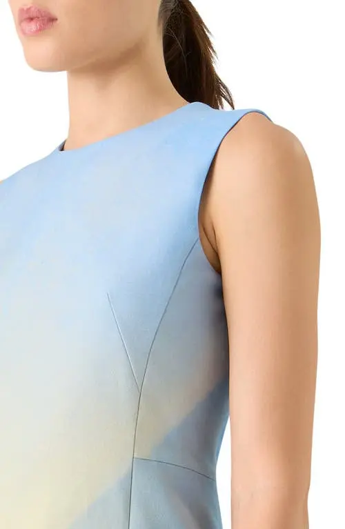 Akris Sunbeam Double Face Silk & Cotton Blend Sheath Dress