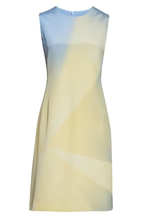 Akris Sunbeam Double Face Silk & Cotton Blend Sheath Dress