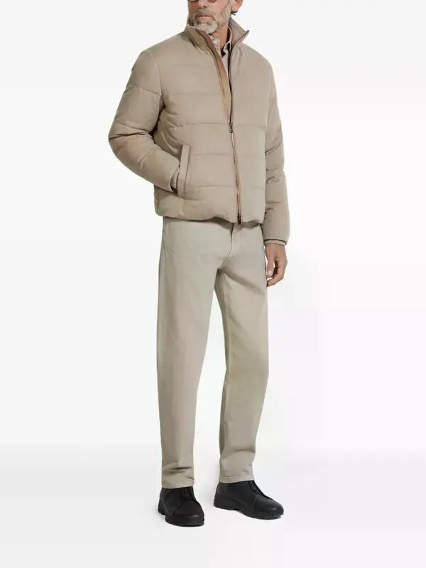 Zegna Oasi Quilted Cashmere Jacket - Neutrals
