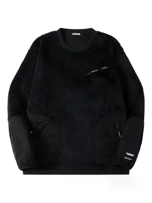 SPOONYARD Zip-pocket Crew-neck Sweatshirt