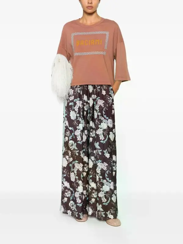FORTE_FORTE Floral Print Trousers