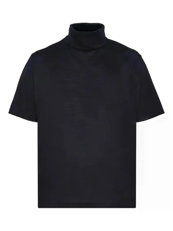 LOW BRAND Turtleneck Short-sleeve Sweater