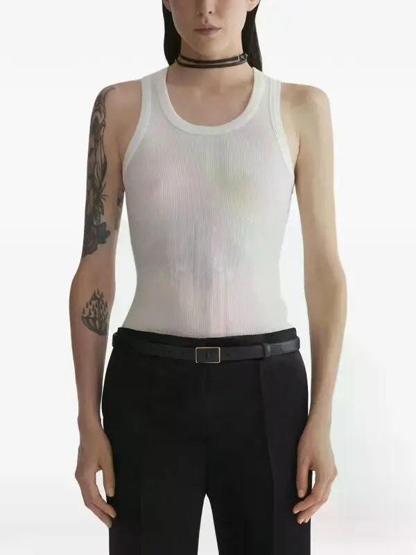 MUGLER Ribbed Tank Top