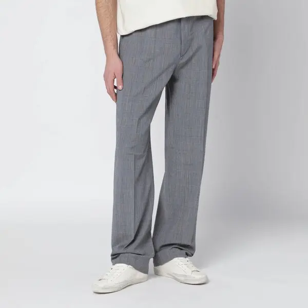 GOLDEN GOOSE Prince Of Wales Trousers - Grey