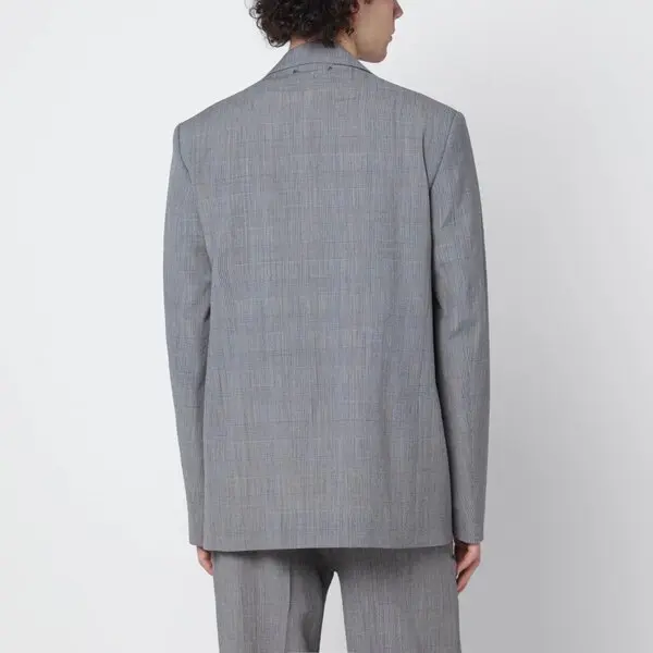 GOLDEN GOOSE Prince Of Wales Single-breasted Jacket - Grey