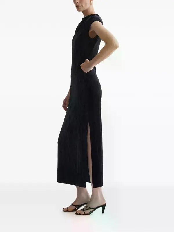Aeron Elowen Draped Midi Dress - Black | Editorialist
