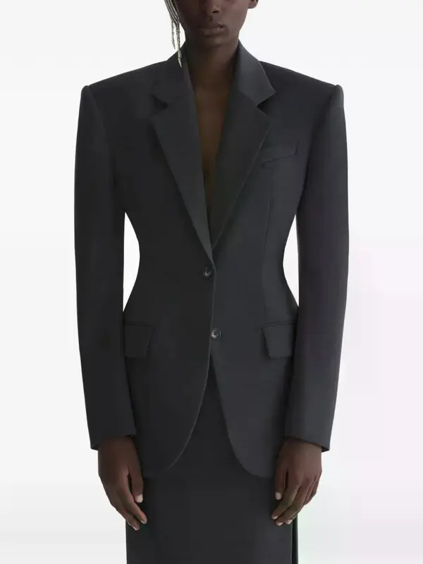MUGLER Padded Shoulder Jacket