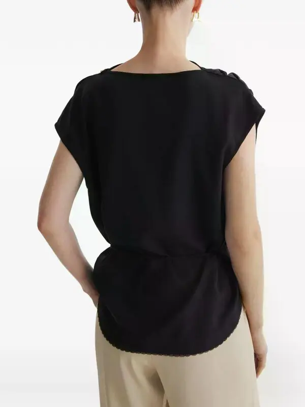 AERON Draped Tie-detail Top