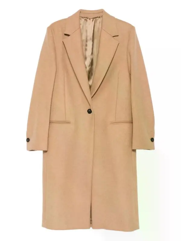 TOTEME Single-breasted Wool Coat - Brown