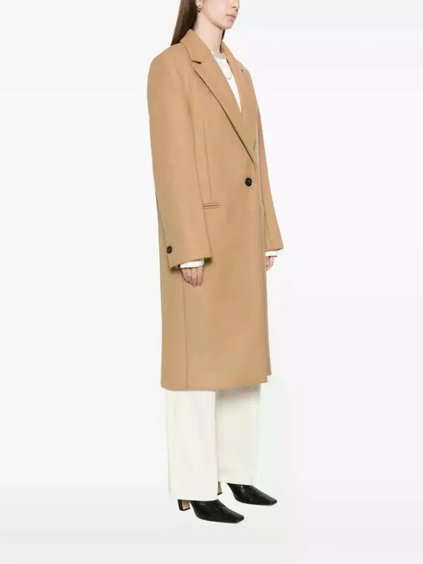 TOTEME Single-breasted Wool Coat - Brown