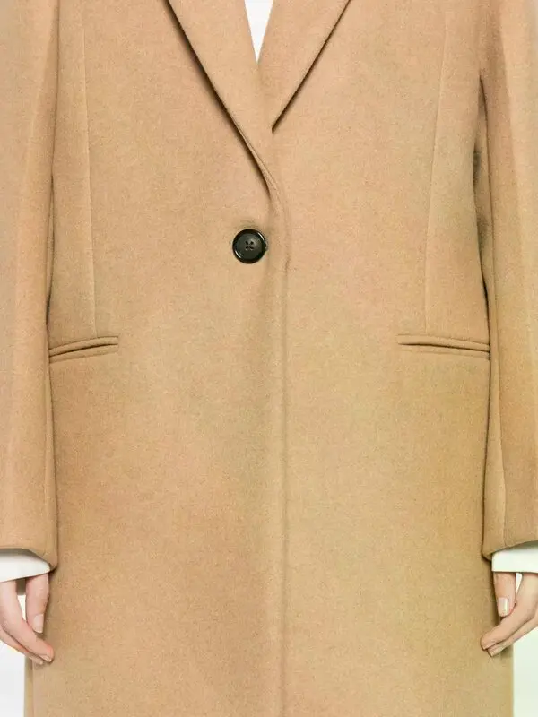 TOTEME Single-breasted Wool Coat - Brown