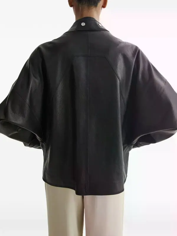 AERON Salem Snap-collar Leather Jacket