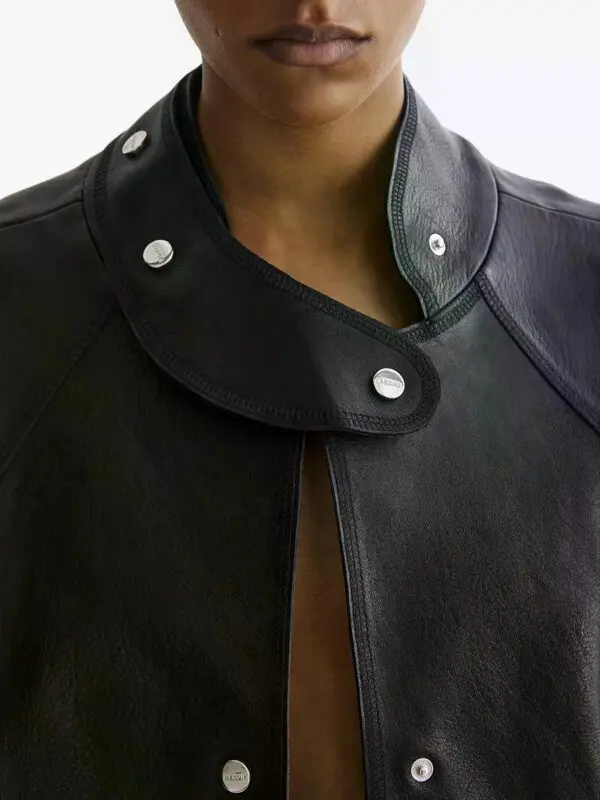 AERON Salem Snap-collar Leather Jacket