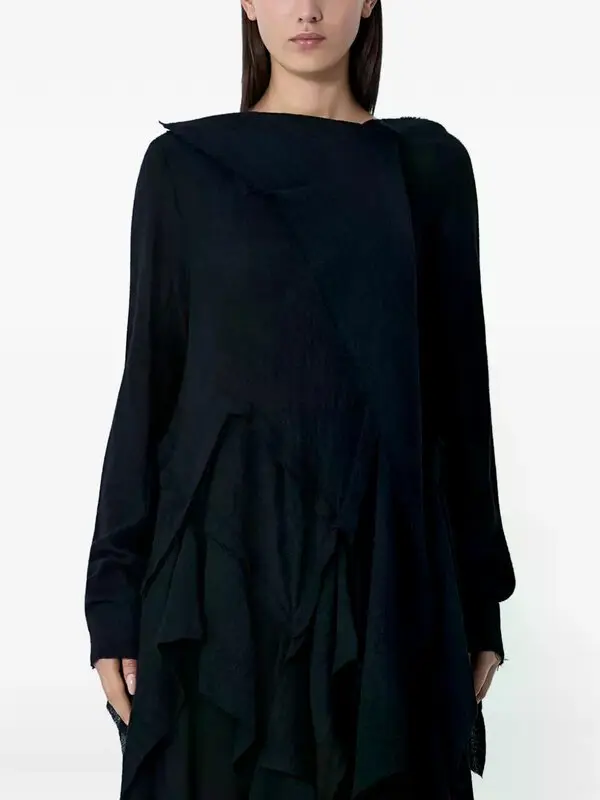 LIMI FEU Draped Long-sleeve Top