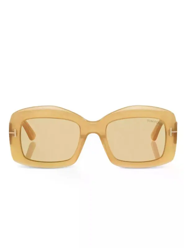 TOM FORD Venetia Rectangle Sunglasses - Yellow