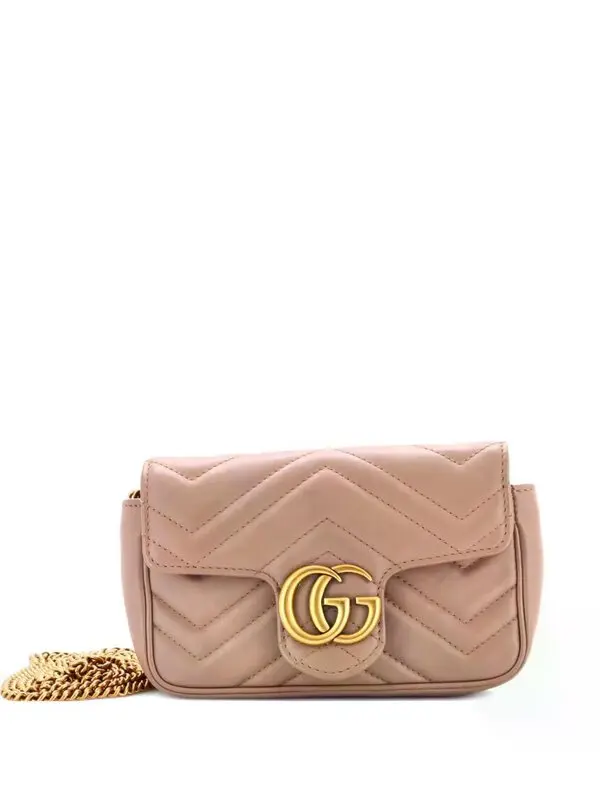 Gucci Gg Marmont Flap Mini Crossbody Bag - Neutrals