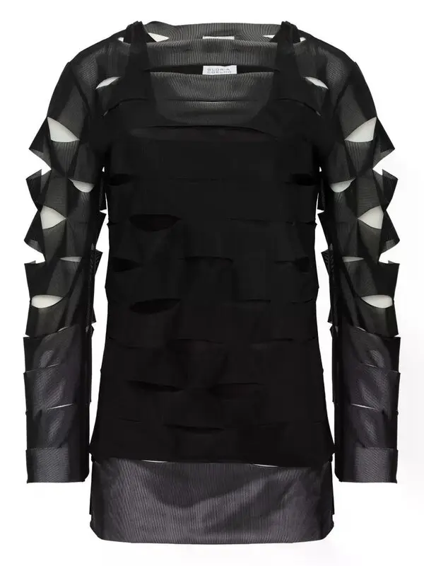 GLORIA COELHO Cut-out Long Sleeve Top