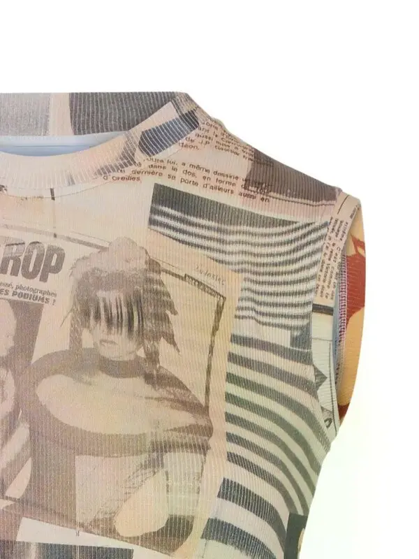 JEAN PAUL GAULTIER Journal-print Tank Top