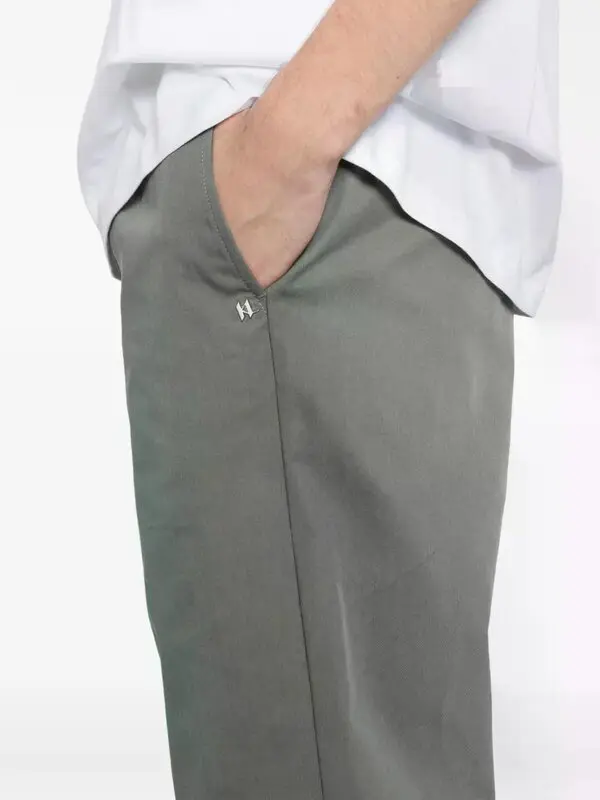 Karl Lagerfeld Logo-plaqued Straight-leg Trousers - Grey