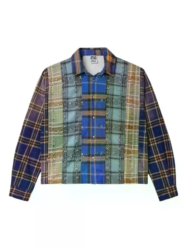 VALE FOREVER Splash Zone Flannel Patchwork Shirt