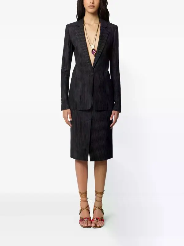 Nina Ricci Pinstriped Wool Blazer