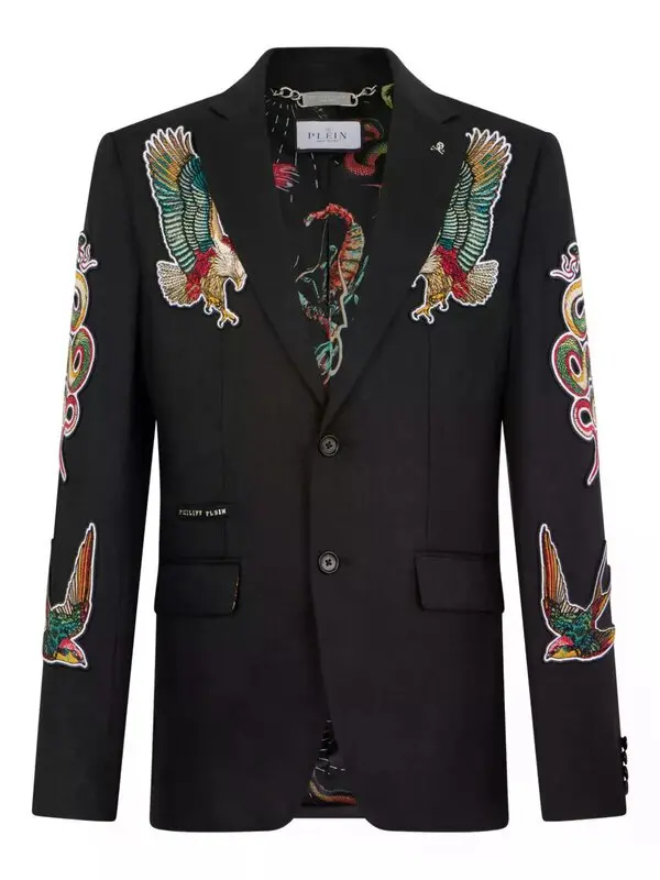 Philipp Plein Embroidered Tattoo Blazer