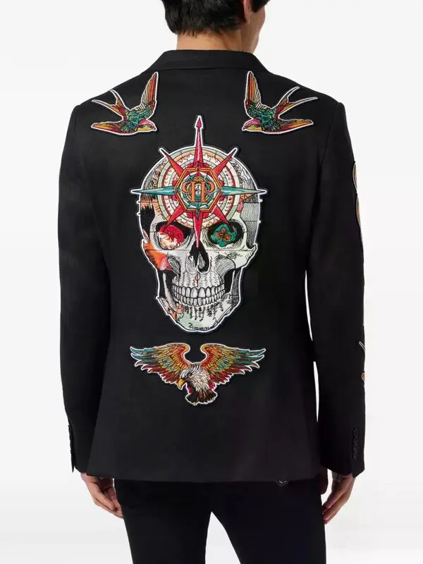 Philipp Plein Embroidered Tattoo Blazer