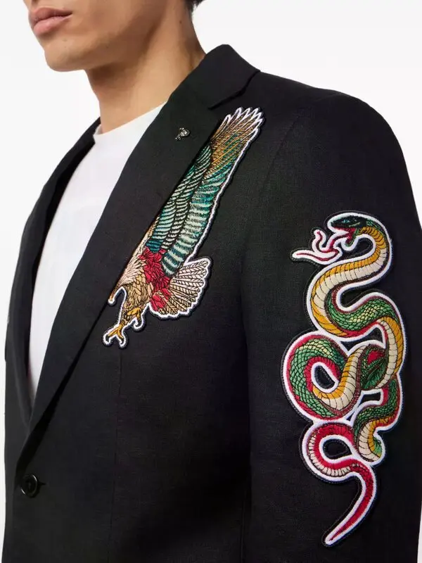 Philipp Plein Embroidered Tattoo Blazer
