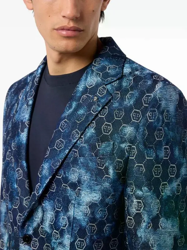 Philipp Plein Jacquard-monogram Blazer