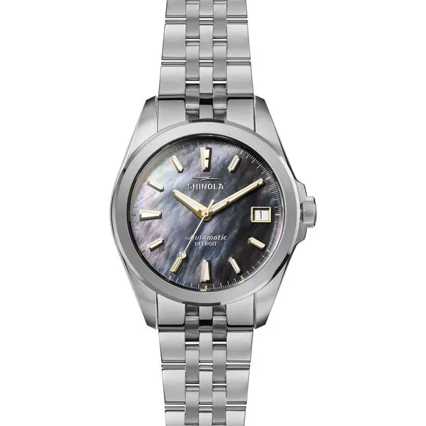 Shinola Circadian Mother-of-pearl Automatic Bracelet Watch - Grey