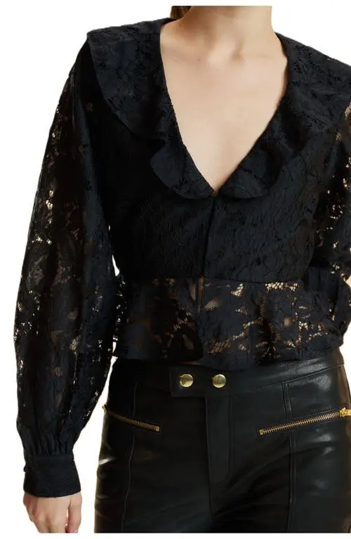 Cynthia Rowley V-neck Lace Blouse
