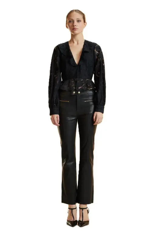 Cynthia Rowley V-neck Lace Blouse