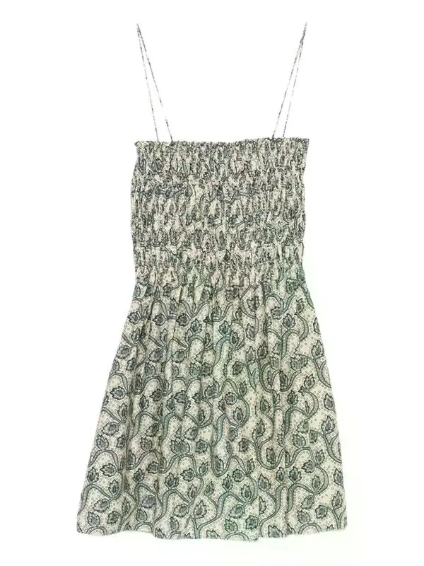 Matteau Shirred Mini Dress - Neutrals