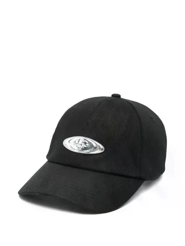 Casablanca Warped-logo Baseball Cap - Black