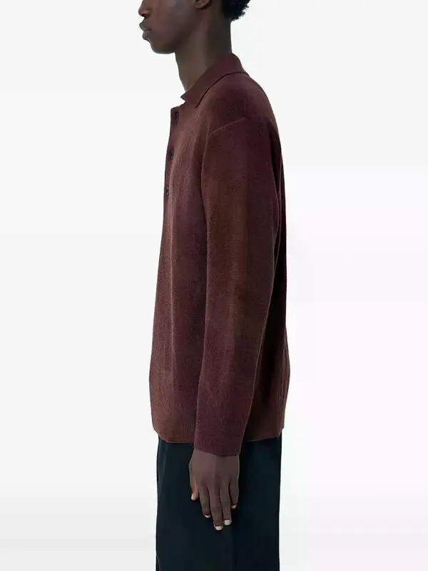 MARGARET HOWELL Buttoned Knitted Polo Shirt