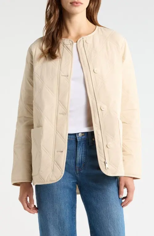Caslon Quilted Patch Pocket Jacket