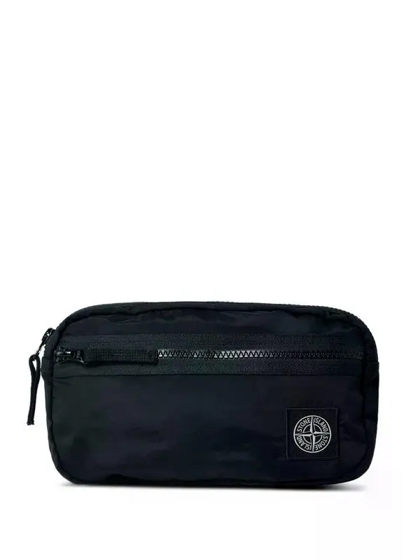 Stone Island Logo-patch Belt Bag - Black
