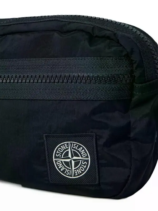 Stone Island Logo-patch Belt Bag - Black