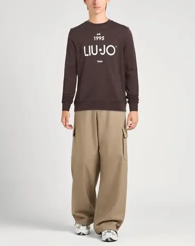 LIU •JO MAN Dark Cotton Sweatshirt With Print