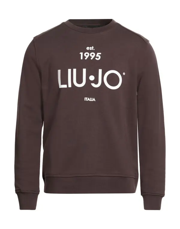 LIU •JO MAN Dark Cotton Sweatshirt With Print