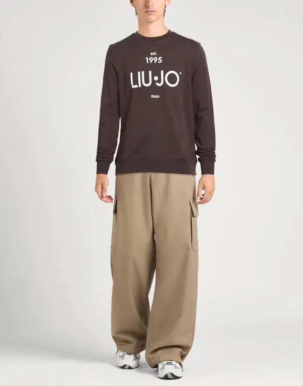 LIU •JO MAN Dark Cotton Sweatshirt With Print