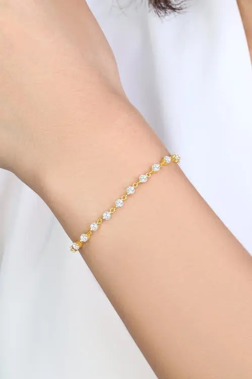 MINT & LILY Wrapped In Crystals Bracelet - 18k Gold Over Sterling Silver
