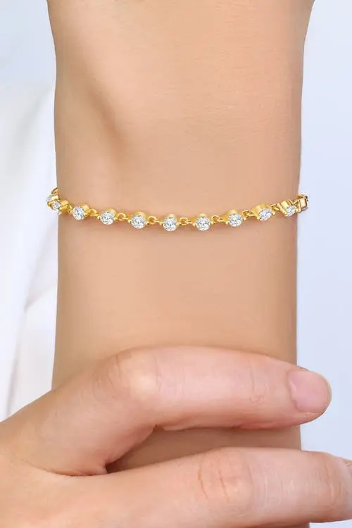 MINT & LILY Wrapped In Crystals Bracelet - 18k Gold Over Sterling Silver