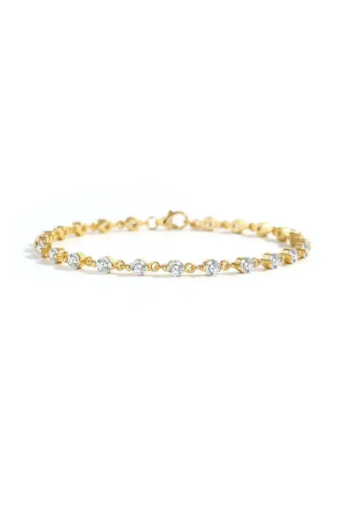 MINT & LILY Wrapped In Crystals Bracelet - 18k Gold Over Sterling Silver