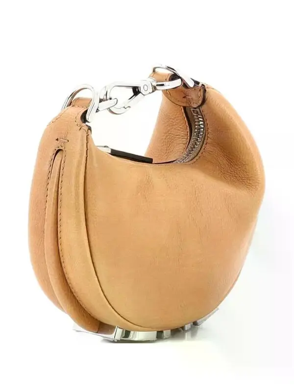 Fendi Graphy Leather Nano Hobo Bag - Neutrals