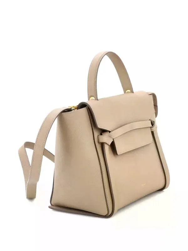 Celine Belt Bag Textured Leather Micro Satchel - Neutrals