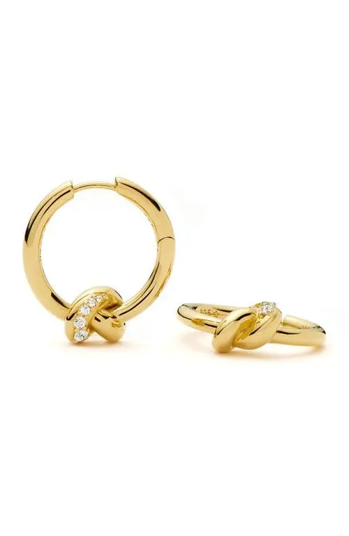 MISSOMA Small Pavé Knot Hoop Earrings - Gold