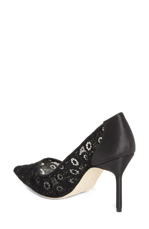Manolo Blahnik Bb Lace Pointed-toe Pump