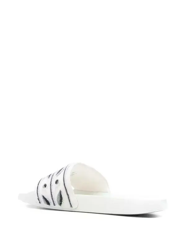 Casablanca Embroidered Slides - White